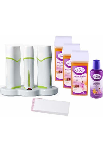 Vivol 3'lü Kartuş Ağda Makinesi+Vivet Kartuş Naturel 3X100ML Set Vivol 3'lü Kartuş Ağda Makinesi+Vivet Kartuş Naturel 3X100ML Set