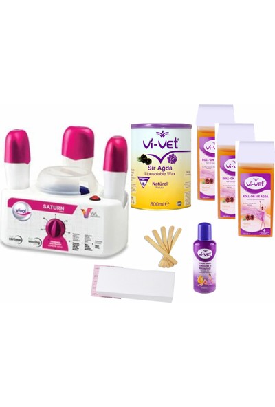 Vivol 3+1 Ağda Makinesi Saturn+Vivet 800ML Naturel Ağda Set Vivol 3+1 Ağda Makinesi Saturn+Vivet 800ML Naturel Ağda Set