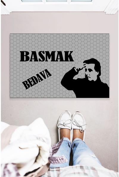 Buket Home Basmak Bedava Dekoratif Kapı Önü Paspası
