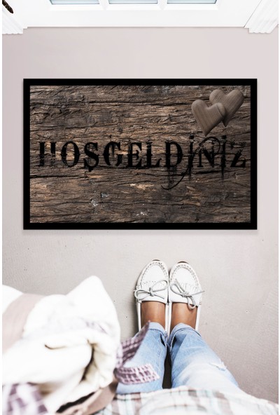 Buket Home Ahşap Desenli Hoşgeldiniz Dekoratif Kapı Önü Paspas Buket Home Ahşap Desenli Hoşgeldiniz Dekoratif Kapı Önü Paspas