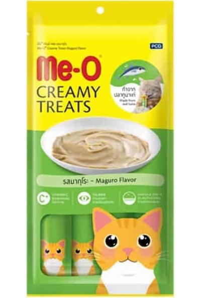MEO Me-O Kremalı Mavi Yüzgeçli Orkinos Balıklı Kedi Sıvı Ödül Maması 4X15 gr MEO Me-O Kremalı Mavi Yüzgeçli Orkinos Balıklı Kedi Sıvı Ödül Maması 4X15 gr