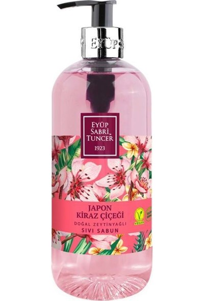 Japon Kiraz Çiçeği Doğal Zeytinyağlı Sıvı Sabun 500 ml Japon Kiraz Çiçeği Doğal Zeytinyağlı Sıvı Sabun 500 ml