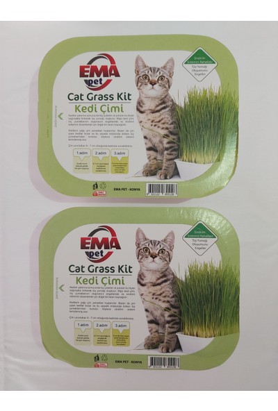 Ema Pet Kedi Çimi x 2 Adet (Fileli)
