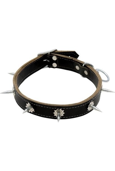 Endiket Kangal Malaklı Rottweiler Doberman Çivili Tasma Deri Köpek Boyun Tasması 3X60 cm