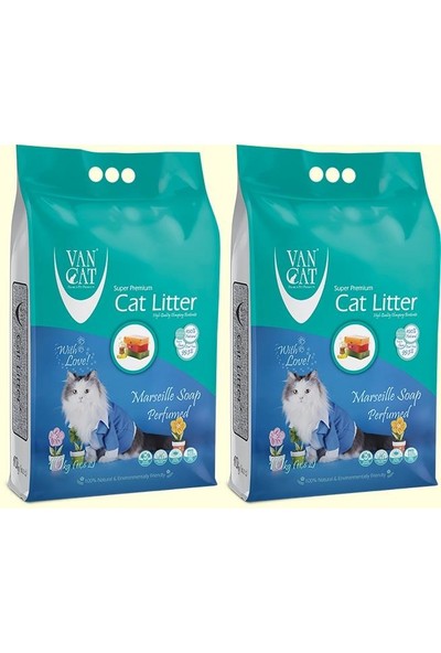Van Cat İnce Tane Kedi Kumu Marsilya Sabun Kokulu 10 Kg x 2 Adet Van Cat İnce Tane Kedi Kumu Marsilya Sabun Kokulu 10 Kg x 2 Adet