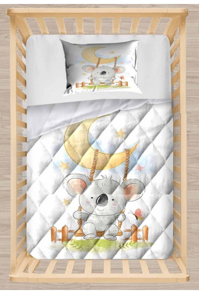 Else Ay Dede Sevimli Koala Kapitoneli 3D Desenli Bebek Yorgan Uyku Seti Else Ay Dede Sevimli Koala Kapitoneli 3D Desenli Bebek Yorgan Uyku Seti