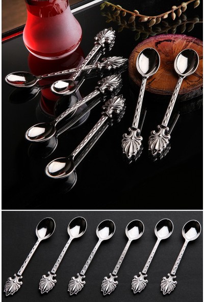 Kitchen Life 6'lı Special Silver Motifli Çay Kaşığı