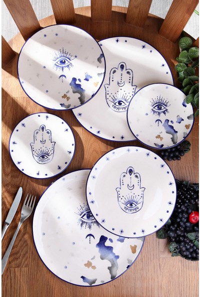 Kitchen Life Handmade 6 Parça Servis,pasta ve Tatlı Seti Kitchen Life Handmade 6 Parça Servis,pasta ve Tatlı Seti