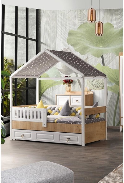 Aymini Esla Montessori Yavrulu Karyola 90X190