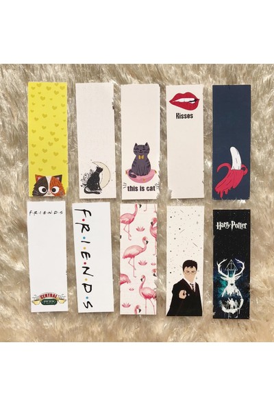 Paytak Moda PYTKKAYR0015 Karışık Desenli Kitap Ayraç Seti 10'lu