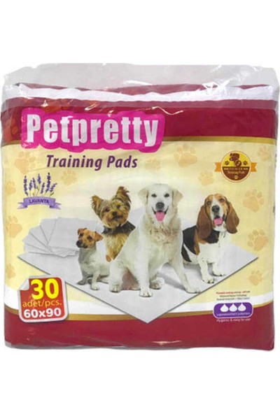 Pet Pretty Training Pads-Köpek Eğitim Çiş Pedi Lavantalı 60X90 30 Lu
