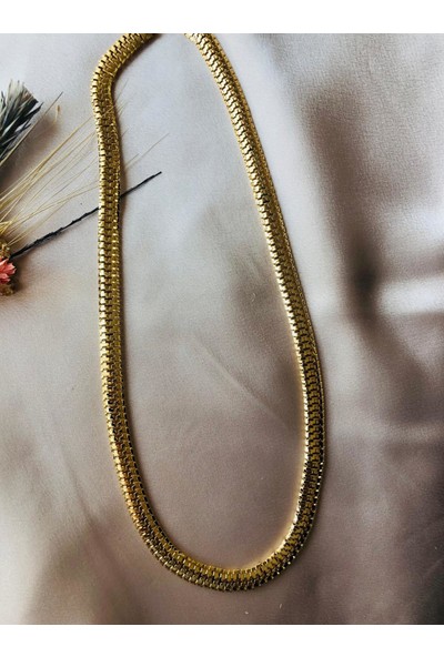 Bioaksesuar Kadın Gold Renk Kararmaz Çelik Kolye Bioaksesuar Kadın Gold Renk Kararmaz Çelik Kolye