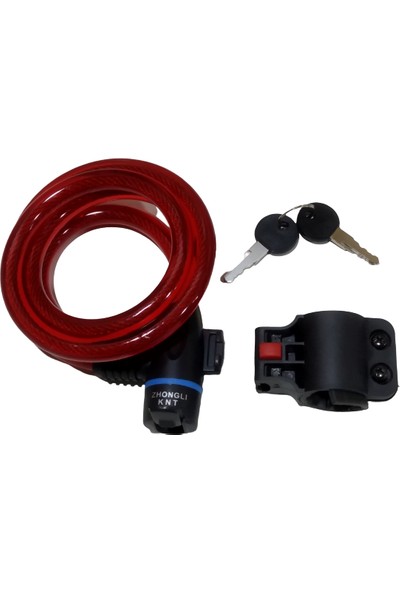 Zhongli Knt 12X1200 mm Anahtarlı Halat Kilit Taşıma Aparatlı Dolamalı Zhongli Knt 12X1200 mm Anahtarlı Halat Kilit Taşıma Aparatlı Dolamalı