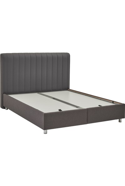 Yataş Bedding Somni Baza Başlık Seti Tek Kişilik - 100X200 Cm Kumaş - Antrasit