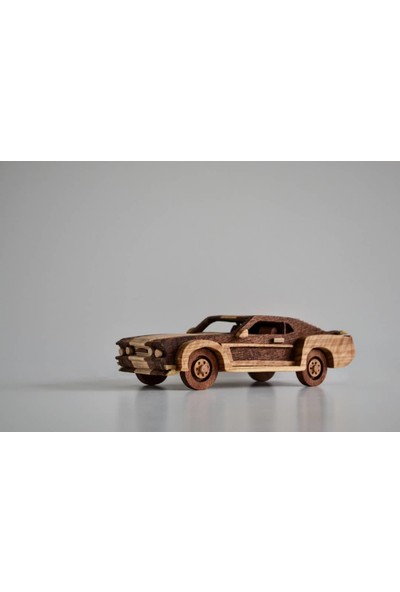 Ahşap 1969 Model Ford Mustang Ahşap Dekor Oyuncak Ahşap 1969 Model Ford Mustang Ahşap Dekor Oyuncak