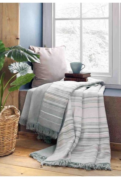 Özdilek Striped Mint Pamuk Tek Kişilik Battaniye 150 x 200 cm Özdilek Striped Mint Pamuk Tek Kişilik Battaniye 150 x 200 cm