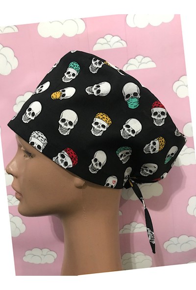 Albayrak Doktor Hemşire Aşçı Ev Hanımlarına Özel Lastikli ve Bağcıklı Cerrahi Modern Bonnie