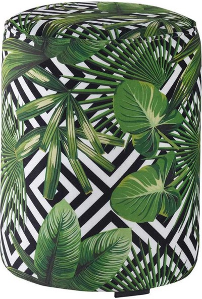 Miabella Home Kadife Yuvarlak Puf 10042 Miabella Home Kadife Yuvarlak Puf 10042