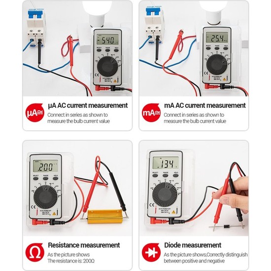 Mini Dijital Multimetre Aneng AN101 Multimetre Test Cihazı Fiyatı