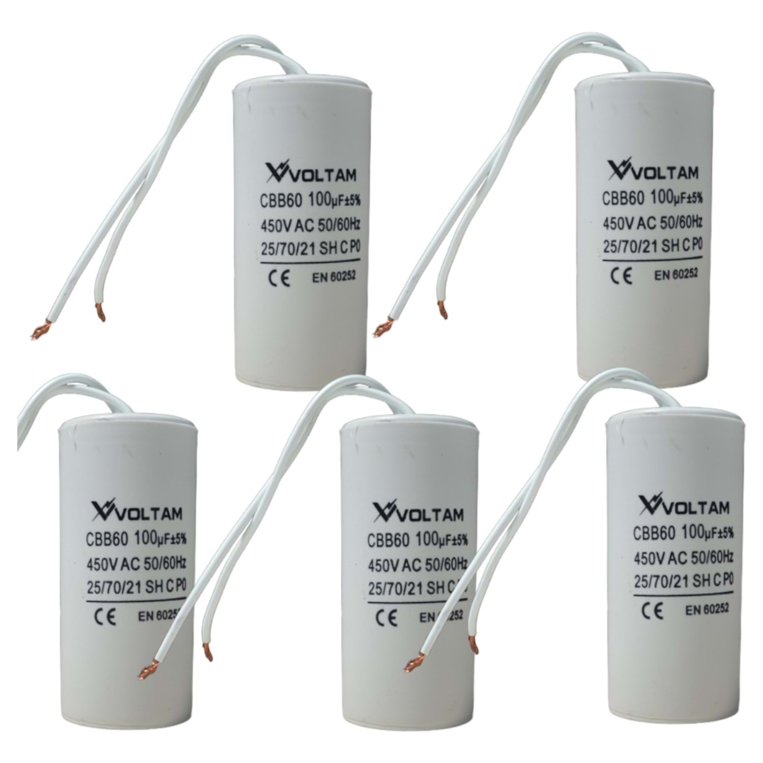 Voltam 100 Mf 5'li Paket 450 Volt Daimi Devre Kondansatör Fiyatı