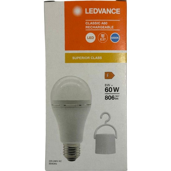 Osram Ledvance 8W (60W) 6500K (Beyaz Işık) Şarj Edilebilir Fiyatı