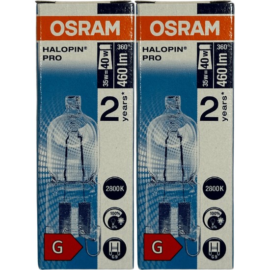 Osram Halopin Pro 35W (40W) 2800K (Sarı Işık) G9 Duylu Fiyatı