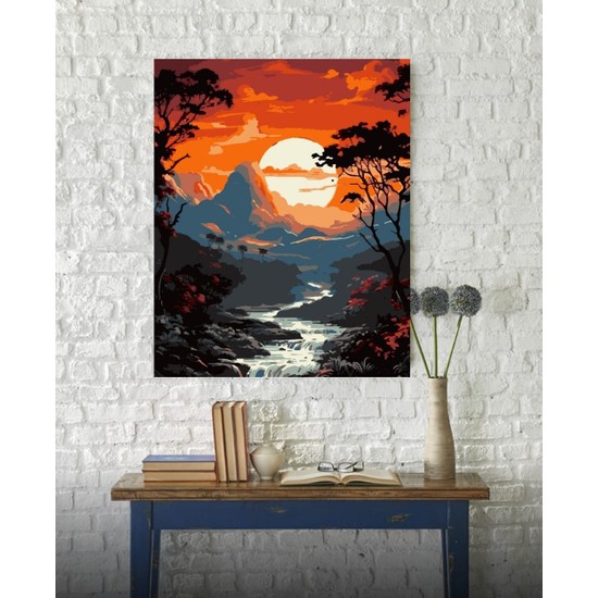 Lamba Cini Sayılarla Boyama Kasnaklı Tablo Seti Fırça Boya Fiyatı