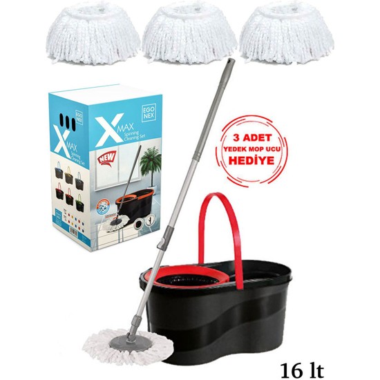 Egonex X-Max Mop Döner Başlıklı Temizlik Seti- Kova Mop Seti Fiyatı