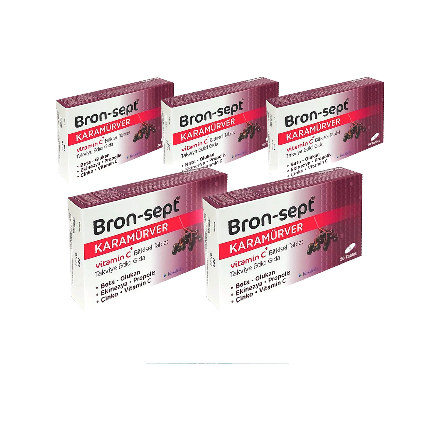 Bron-Sept Karamürver Vitamin C+ 20 Tablet x 5 Adet Fiyatı