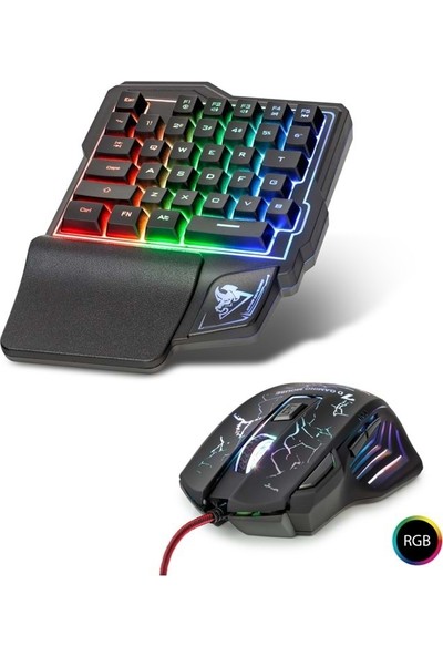 Hadron G506 Ledli Oyun Klavye & Mouse Set Q Hadron G506 Ledli Oyun Klavye & Mouse Set Q