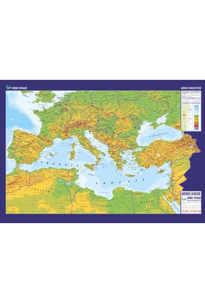Gürbüz Yayınları Akdeniz Ülkeleri Fiziki 70 x 100 cm Gürbüz Yayınları Akdeniz Ülkeleri Fiziki 70 x 100 cm