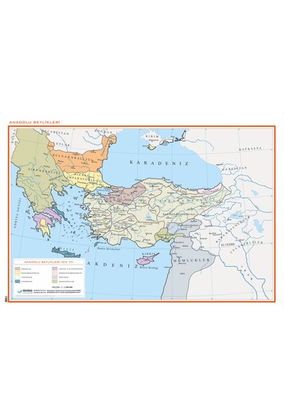 Gürbüz Yayınları Anadolu Beylikleri 70 x 100 cm