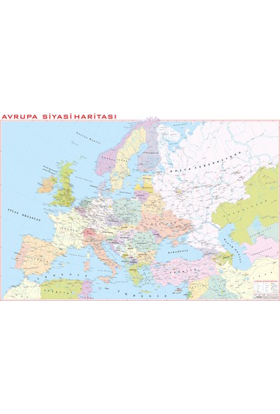 Gürbüz Yayınları Avrupa Siyasi Karayolları 100 x 140 cm