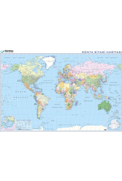 Gürbüz Yayınları Dünya Siyasi 70 x 100 cm Gürbüz Yayınları Dünya Siyasi 70 x 100 cm