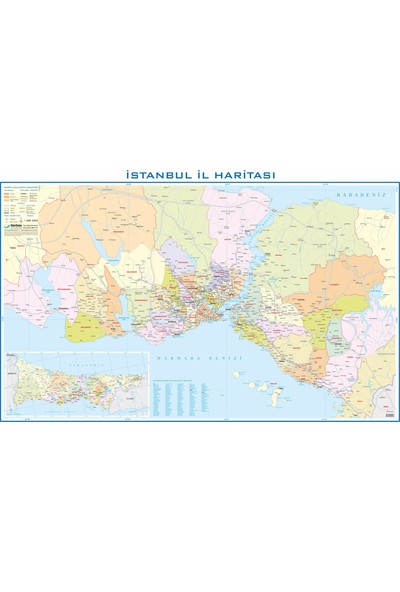 Gürbüz Yayınları Istanbul Il Haritası 70 x 100 cm