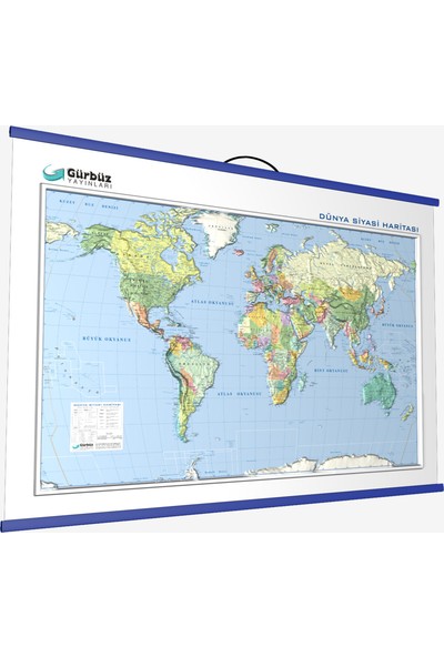 Gürbüz Yayınları Kabartma Dünya Siyasi 70 x 100 cm