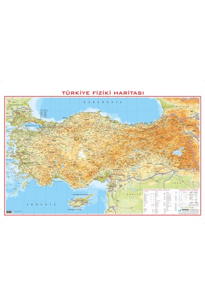 Gürbüz Yayınları Türkiye Fiziki 100 x 140 cm