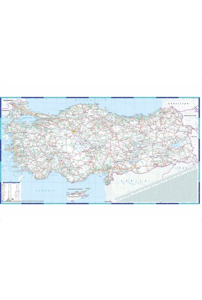 Gürbüz Yayınları Türkiye Karayolları Haritası 70 x 100 cm