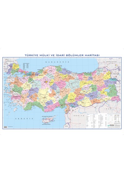 Gürbüz Yayınları Türkiye Siyasi 70 x 100 cm