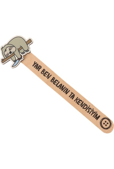 Çetin Koala Yar Ben Tasarım Ahşap Kitap Ayracı