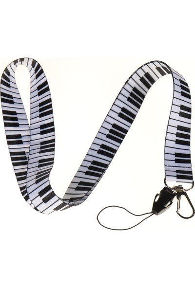 Çetin Piyano Motifli Boyun Askı İpi