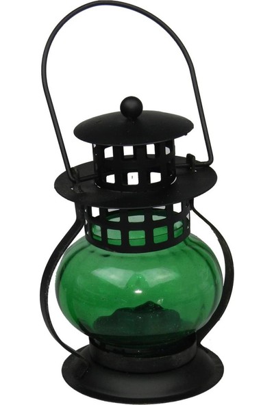 Rays Dekoratif Metal Gaz Lambası Renkli Cam-Yeşil Rays Dekoratif Metal Gaz Lambası Renkli Cam-Yeşil