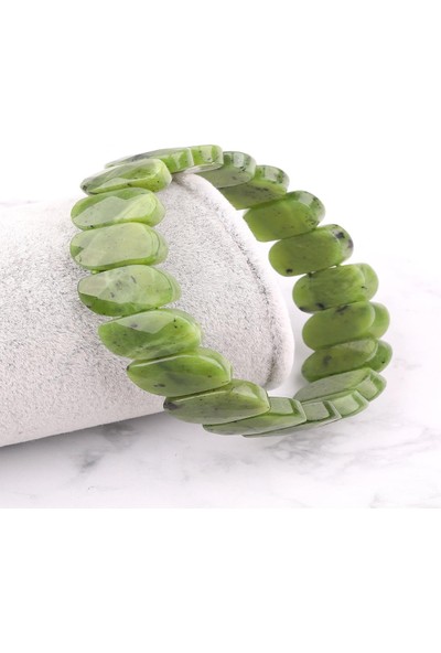 NehirTaş Kanada Yeşim Doğal Taş Bileklik Özel Ahşap Kutusunda NehirTaş Kanada Yeşim Doğal Taş Bileklik Özel Ahşap Kutusunda