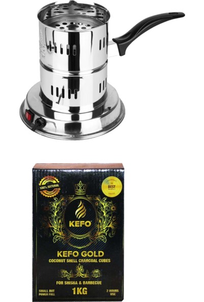 Kefo Elektrikli Köz Yakma Makinesi-Kefo Gold 1kg Kömür Kefo Elektrikli Köz Yakma Makinesi-Kefo Gold 1kg Kömür