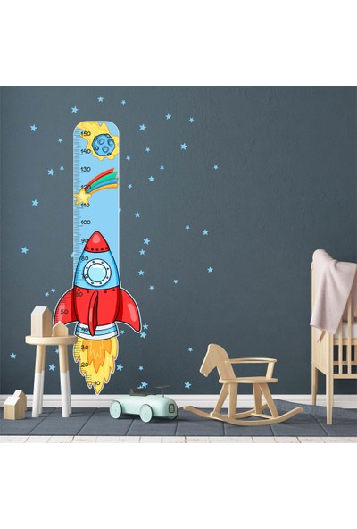 Tugibu Çocuk Bebek Odası Boy Ölçer Duvar Sticker Kreş Anaokulu - BS41