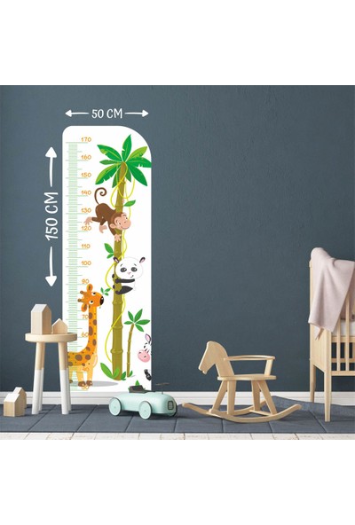 Tugibu Çocuk Bebek Odası Boy Ölçer Duvar Sticker Kreş Anaokulu - BS16