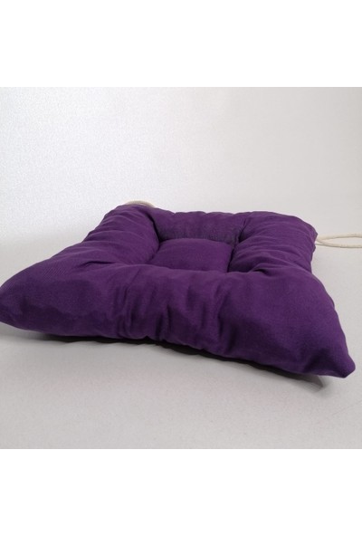 Apaydın Düz Renk Pofidik Sandalye Minderi Mor Renk