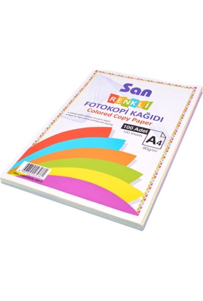 Südor San Renkli Fotokopi Kağıdı 100'LU