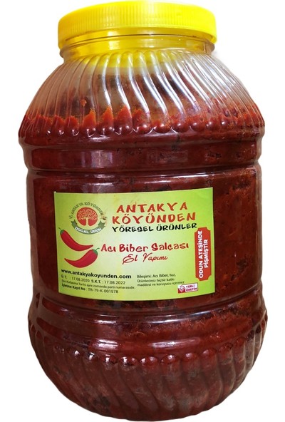 Antakya Köyünden Hatay Acı Biber Salçası 5 kg Antakya Köyünden Hatay Acı Biber Salçası 5 kg