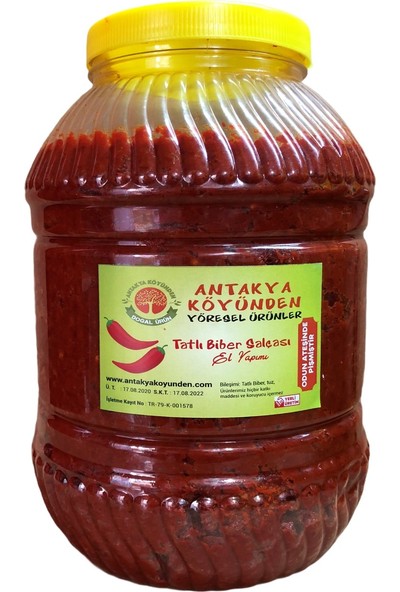 Antakya Köyünden Hatay Tatlı Biber Salçası 5 kg